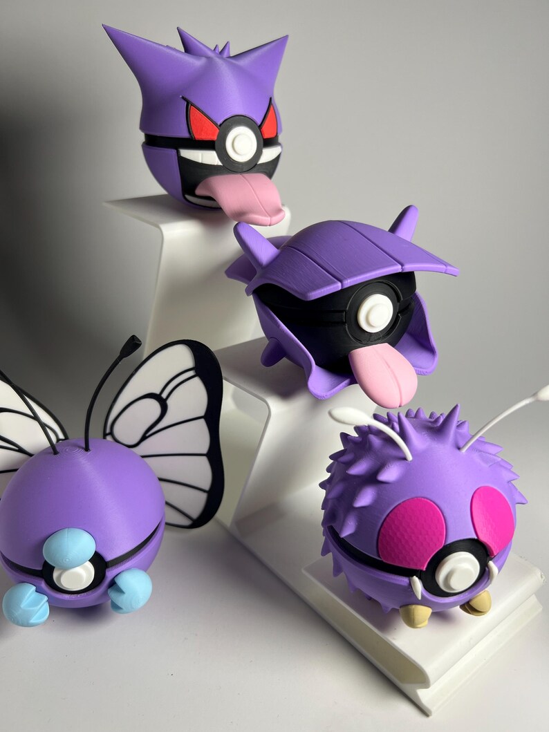 Purple Pokémon Inspired Display | 3D Printed Collector Desk Decor ...