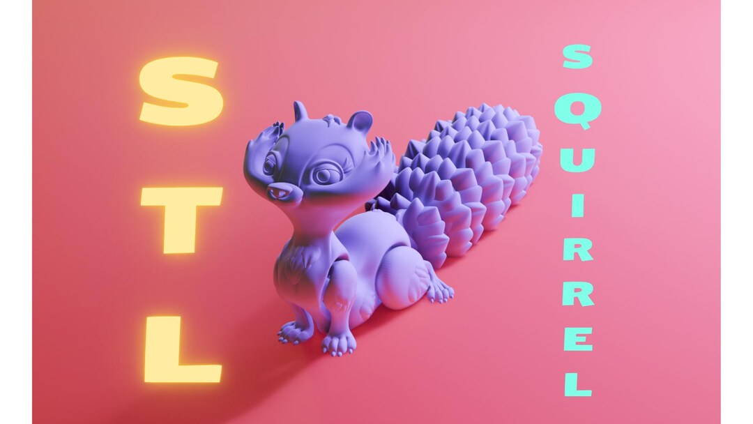 Articulated Flexi Squirrel STL - Etsy