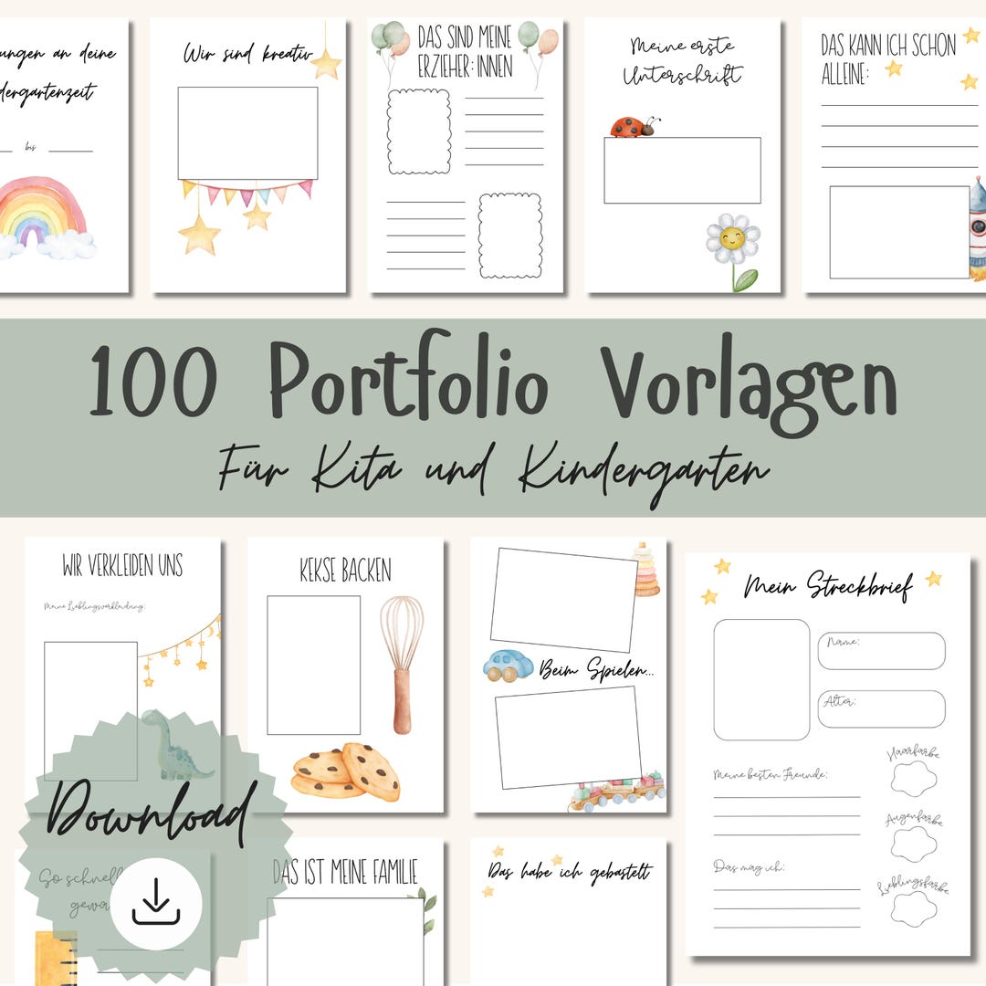 Portfolio Kindergarten Vorlagen Pdf Kostenlos