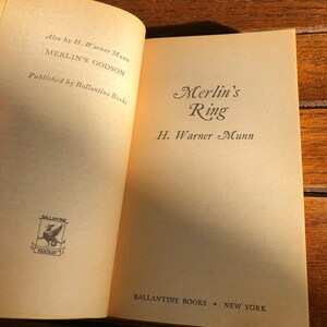 Merlin's Ring, H.warner Munn, Del Rey Fantasy, 1976, Fourth Printing ...