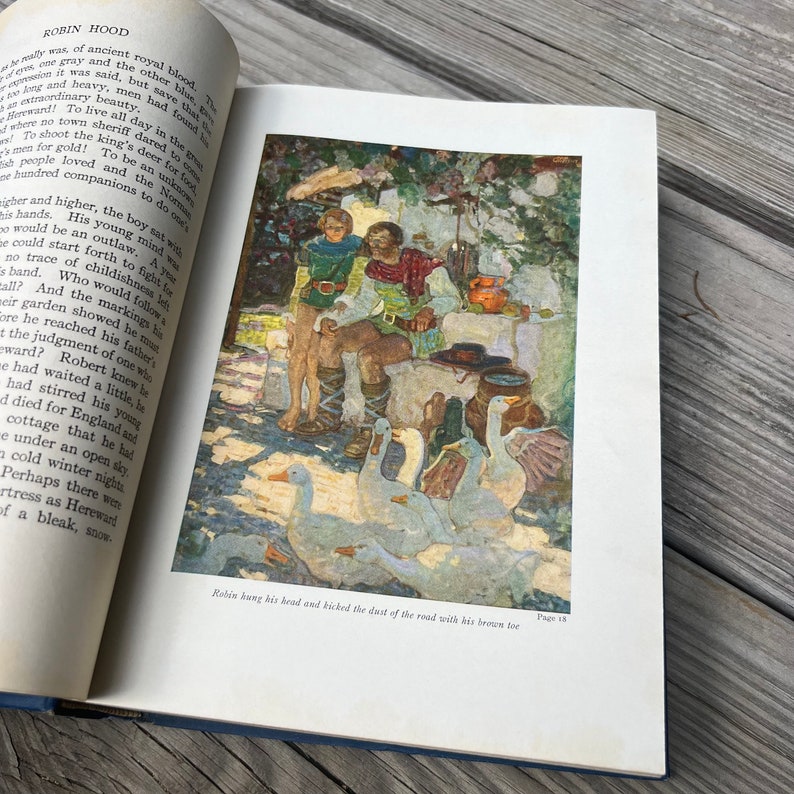 Robin Hood, Edith Heal, Illustrated by Dan Content, Rand Mcnally ...