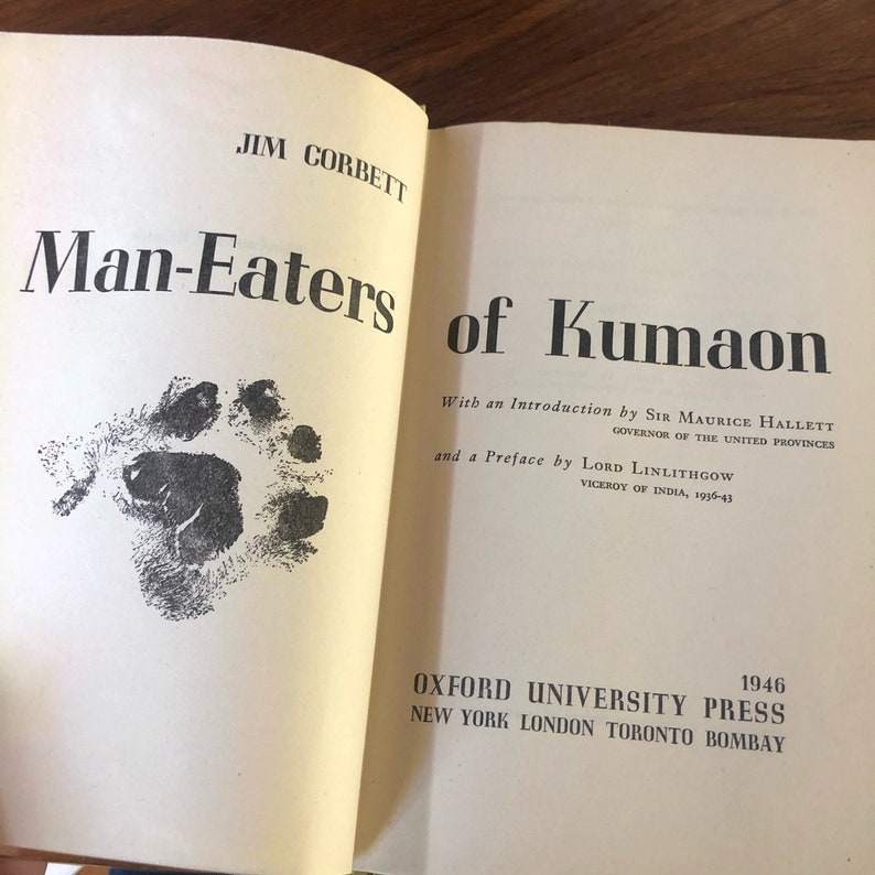 Vintage Books About Tigers! Tiger for Breakfast, Man-eaters of Kumaon ...
