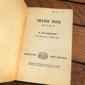 Irish Red, Son of Big Red, Jim Kjelgaard - Etsy
