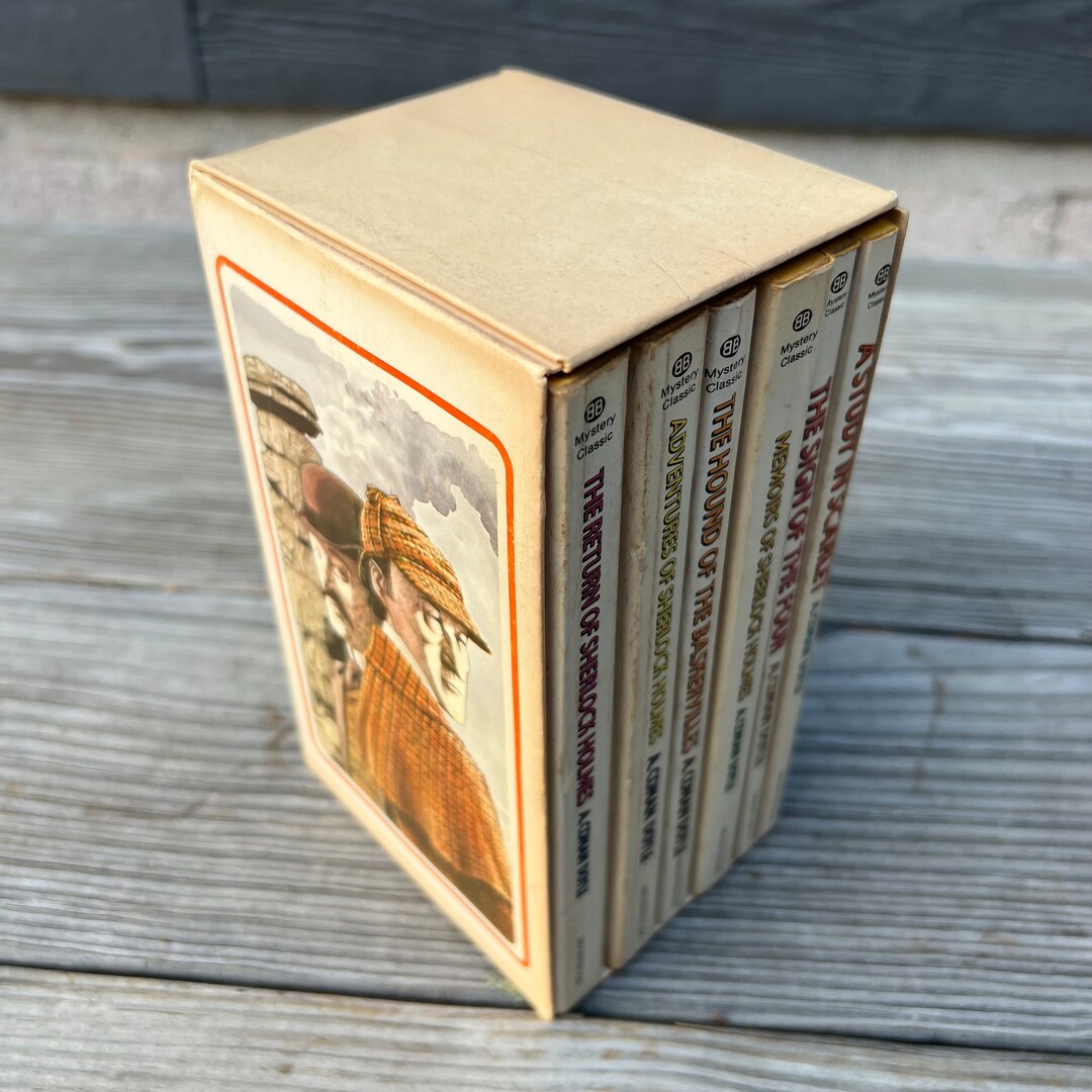 Sherlock Holmes Book Set, Vintage Paperback, Arthur Conan Doyle ...