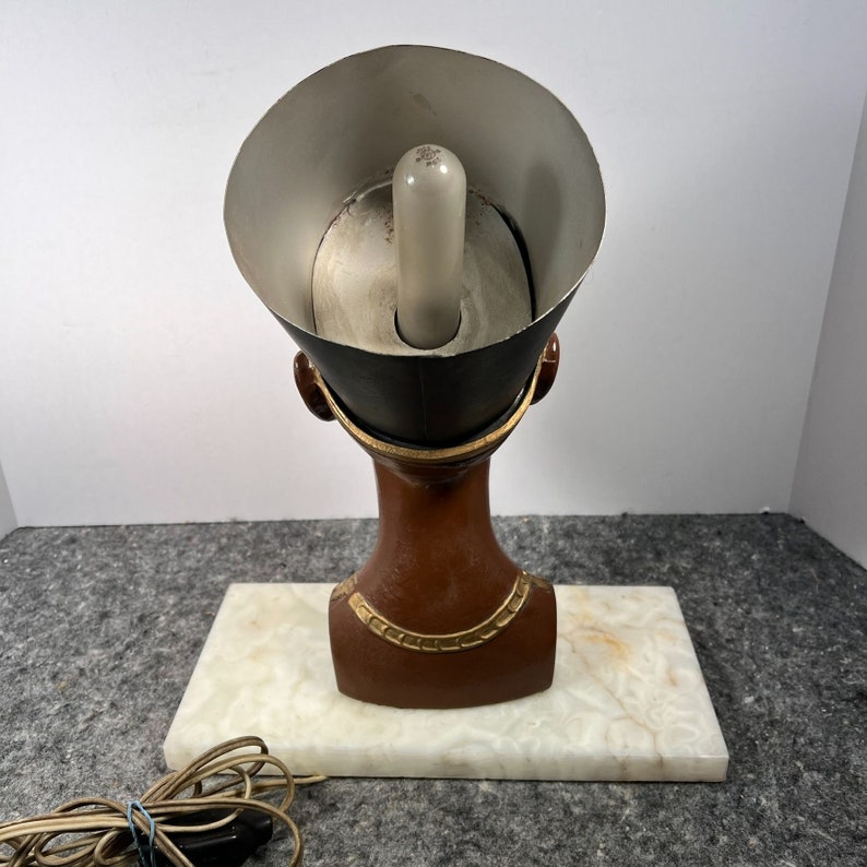 VTG Egyptian Nefertiti Bust Lamp W/ Onyx Base Lighting Lamp - Etsy