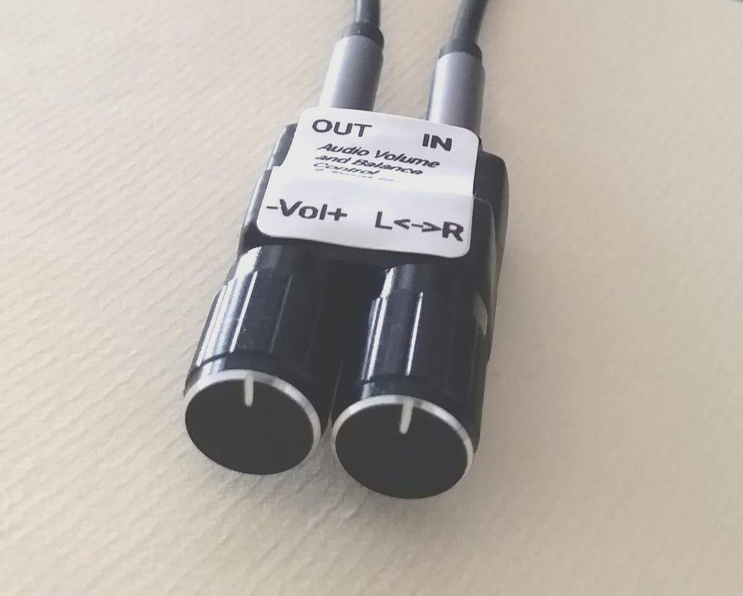 Audio Volume & Balance Control. Handmade and Original Design. 3.5mm to ...