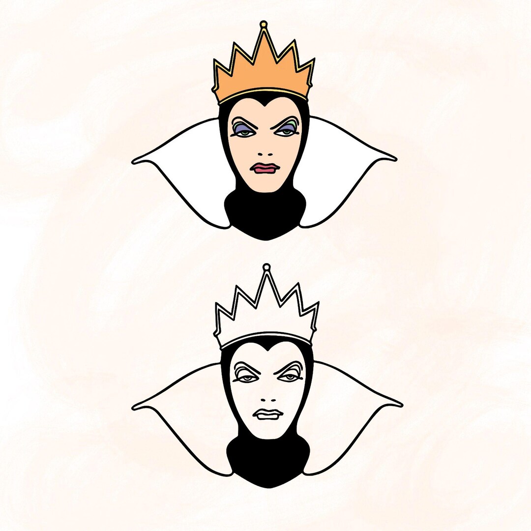 Evil Queen Png, Evil Queens Png, Villains Png,evil Queen Outline Png - Etsy