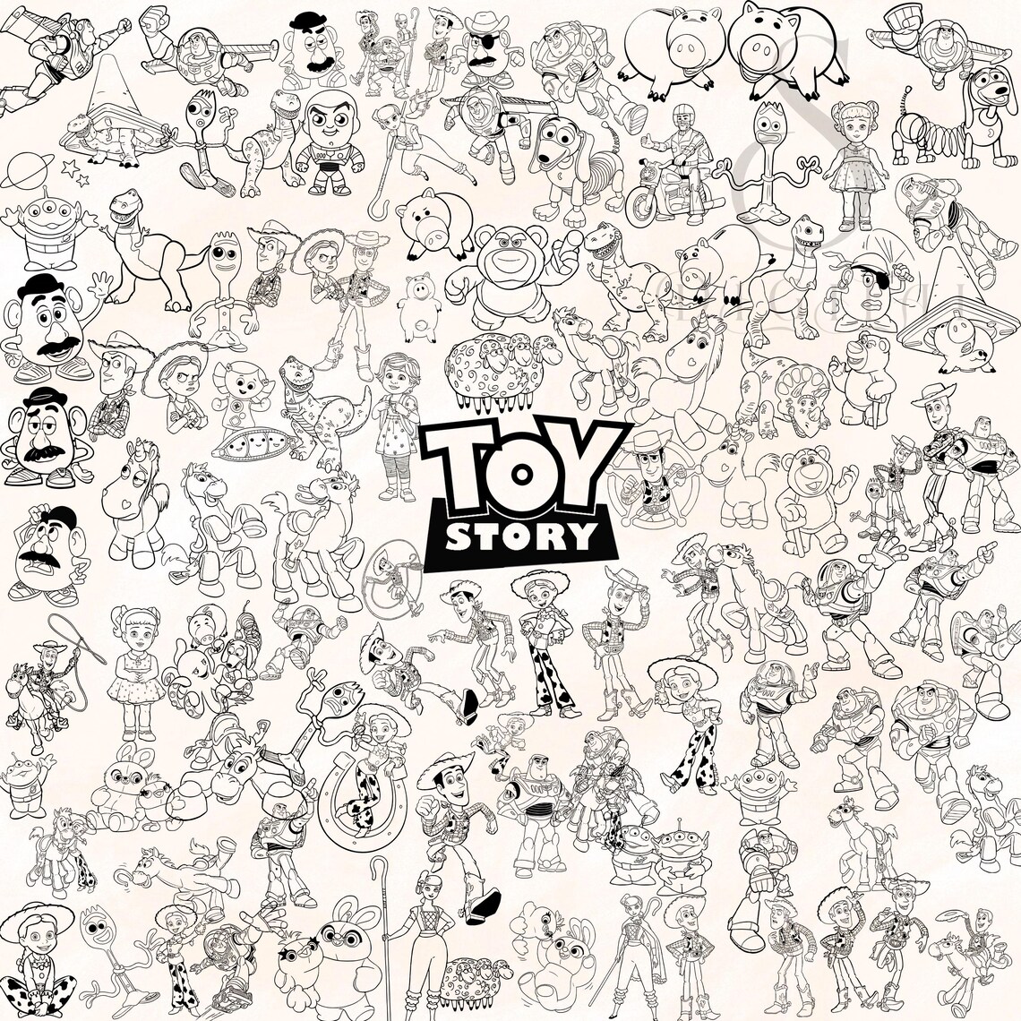 90+ Files Toy Story Silhouette, Toy Story Svg, Toy Story Outline, Toy ...