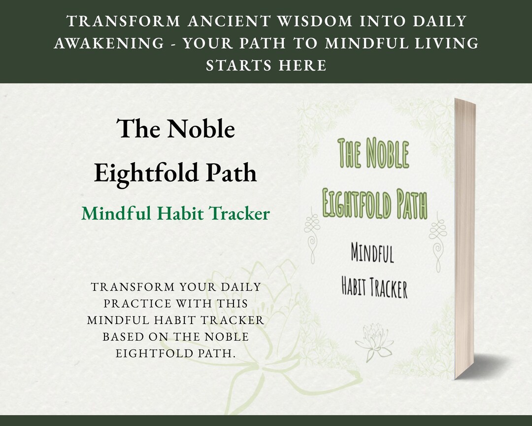 Noble Eightfold Path Habit Tracker | Buddhist Mindfulness Planner ...