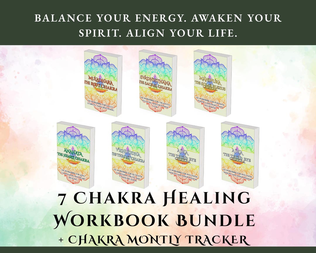 7 Chakra Healing Workbook Bundle + Chakra Tracker | Complete Chakra ...