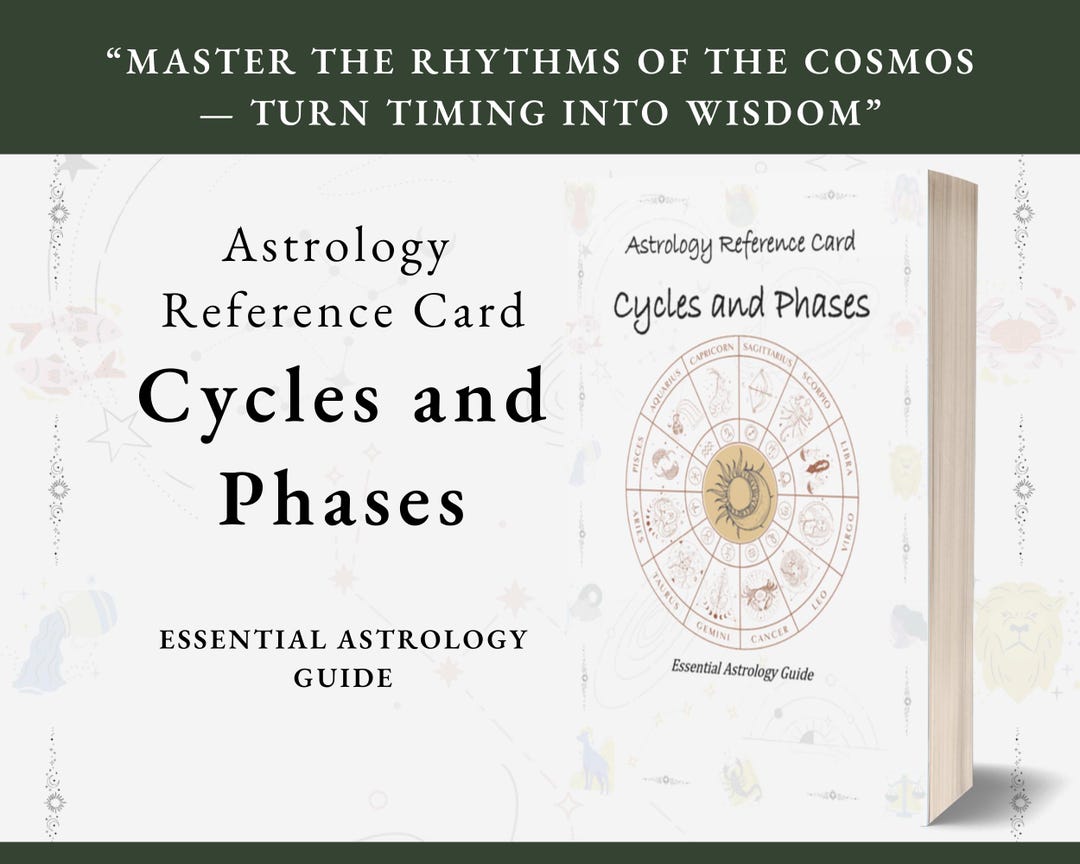 Cycles & Phases Astrology Reference Cards – Lunar Phases, Saturn and ...