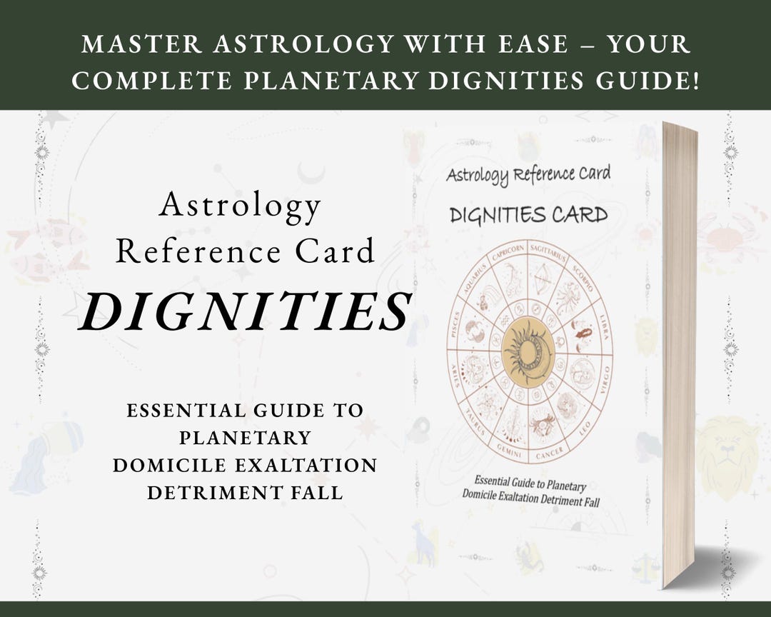 Astrology Dignities Reference Card Digital PDF | Essential Guide to ...