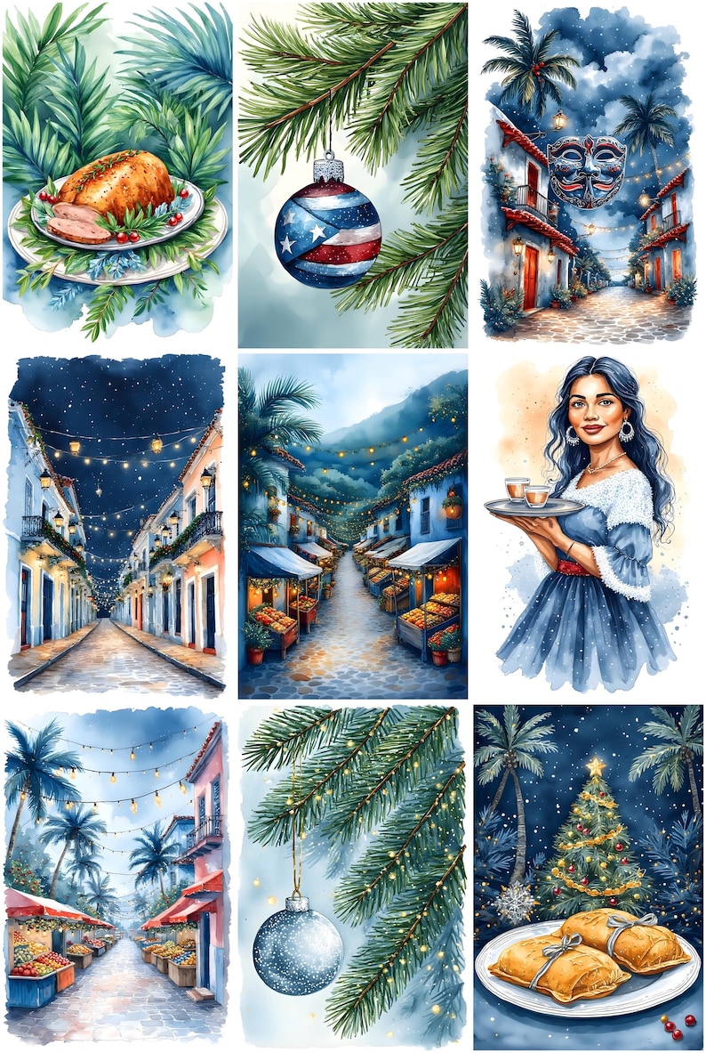 101 Boricua Navidad Digital Bundle Puerto Rican Christmas Clipart ...
