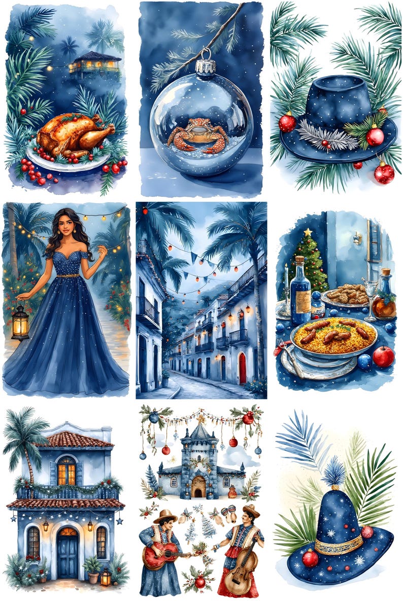 101 Boricua Navidad Digital Bundle Puerto Rican Christmas Clipart ...