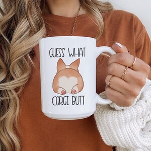 Cute Corgi Mug Funny Corgi Gift for Friend Corgi Butt Coffee Cup for Dog Owner Christmas Gift ...