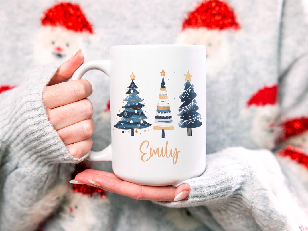 Christmas Mug Gift Personalized Holiday Cup With Name Coworker ...