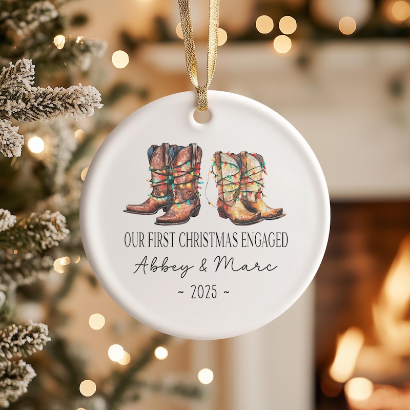 Engaged Theme Ornament - Etsy