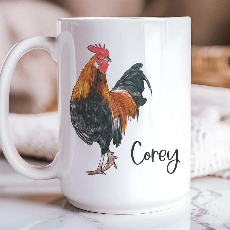 Rooster Coffee Mug - Etsy