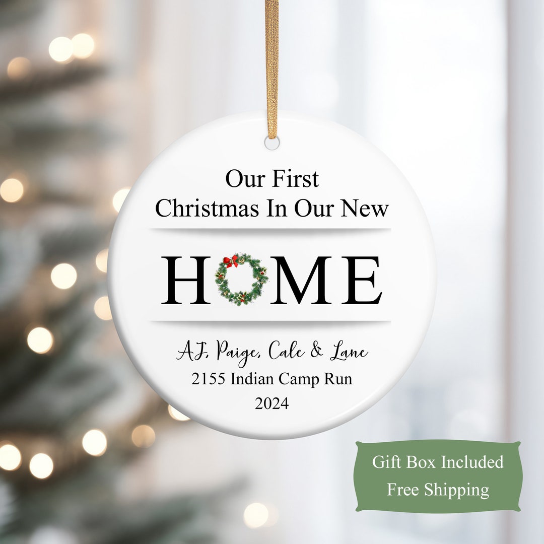 First Christmas New Home Ornament Personalized New Home Gift Keepsake ...