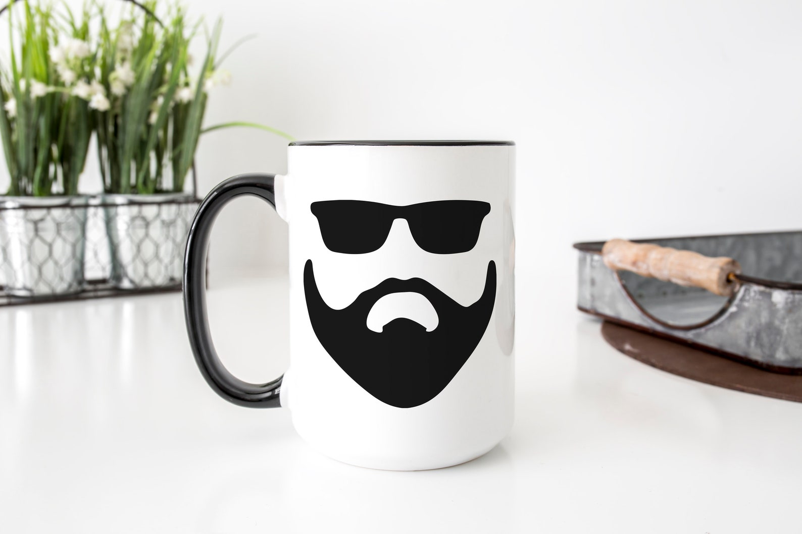 Beard Mug Funny Coffee Mugs for Men Mountain Man Gift Idea - Etsy