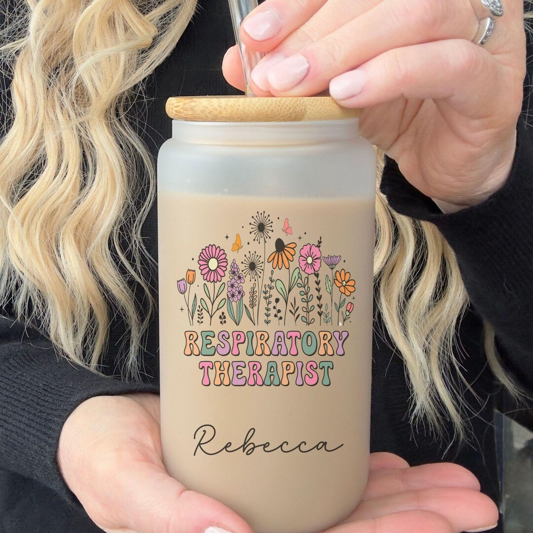 Respiratory Therapist Frosted Glass Cup Personalized Frosted Glass ...