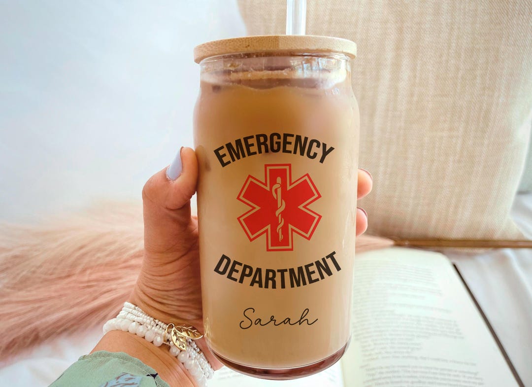 Emergency Department Glass Tumbler Personalized ER Nurse Gift Custom ...