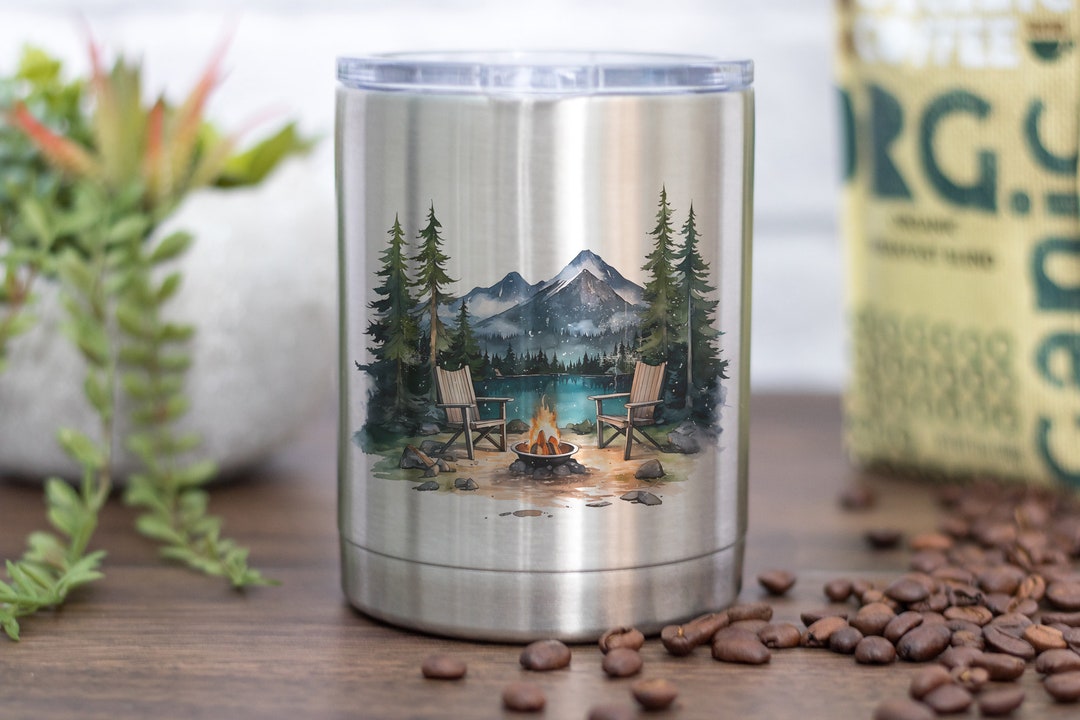 Camping Tumbler Cup With Lid 12 Oz Insulated Cup Camping Lover Gifts ...