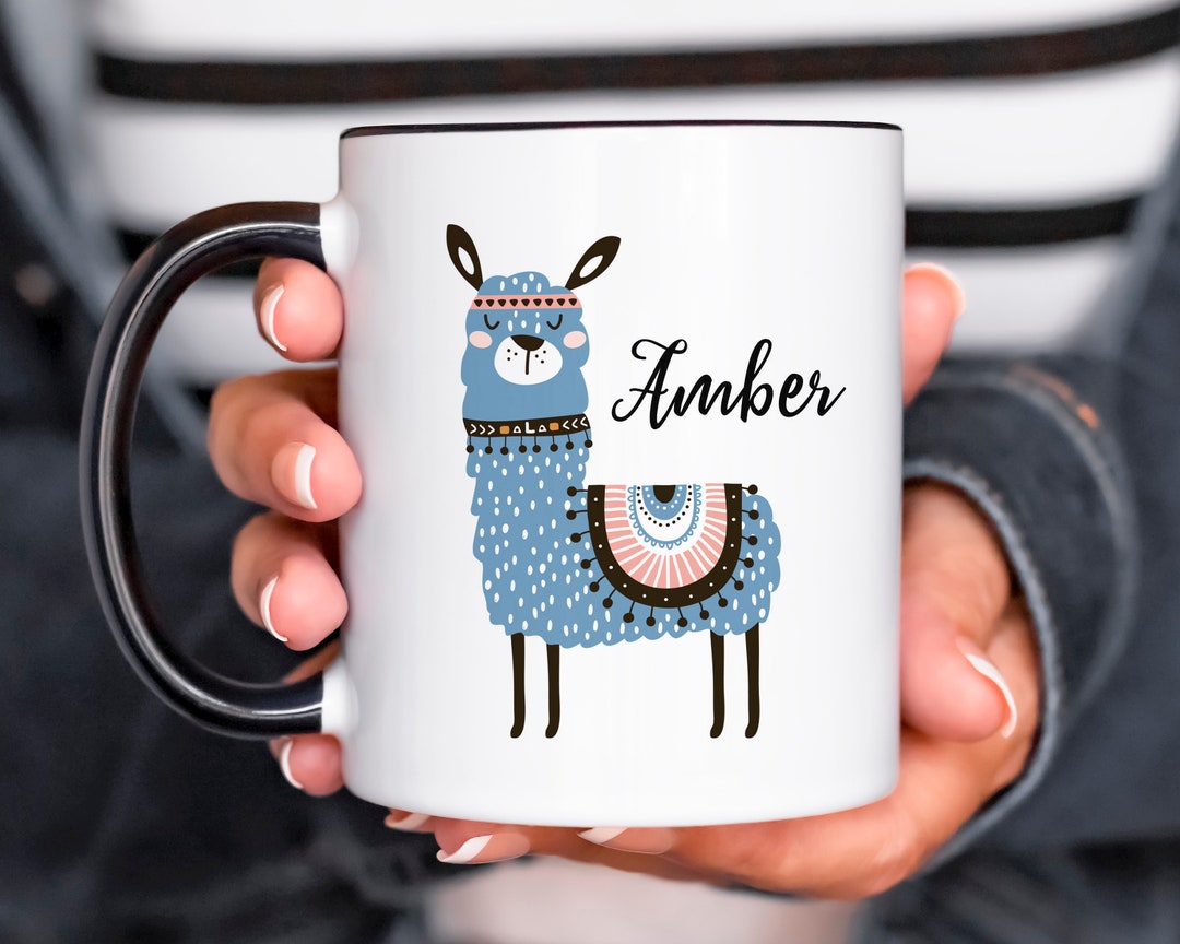 Llama Mug Personalized With Name - Llama Gifts for Women - Alpaca Gift ...