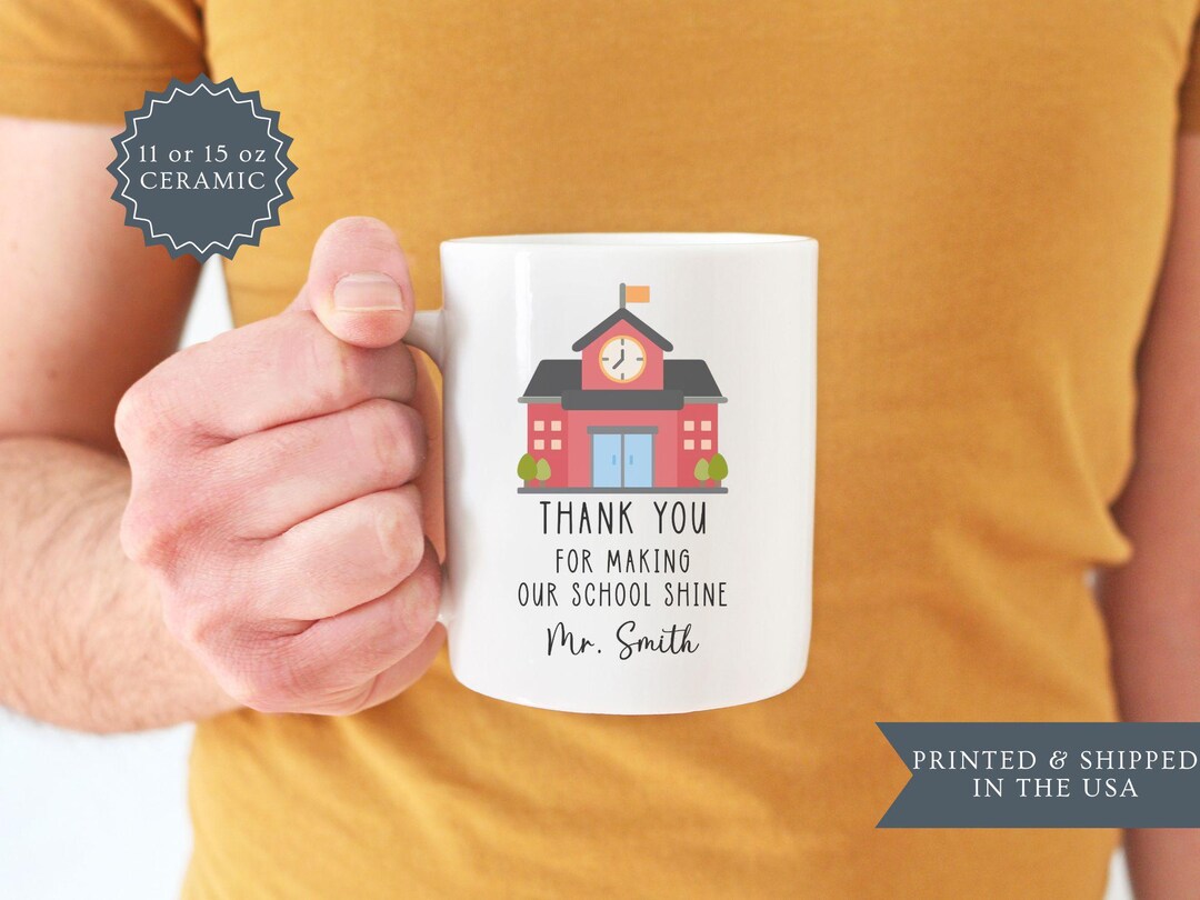 School Custodian Appreciation Mug Thank You Janitor Gift Personalized ...