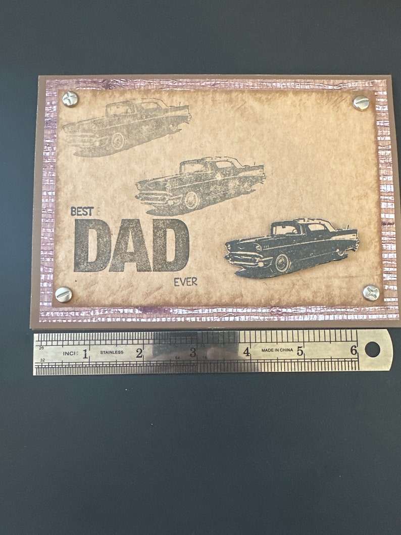 Triple Classic Car Father’s Day Card - Etsy