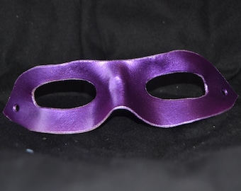 Purple Leather Masquerade Domino Mask - Etsy