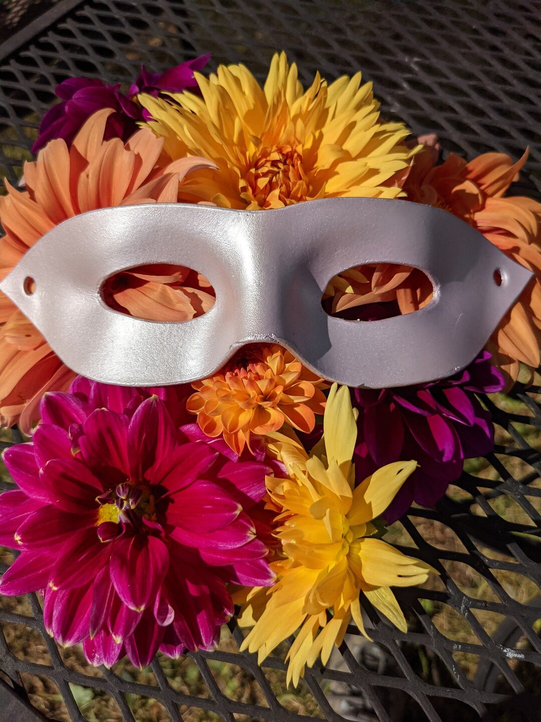 Pearl White Leather Superhero Mask - Etsy