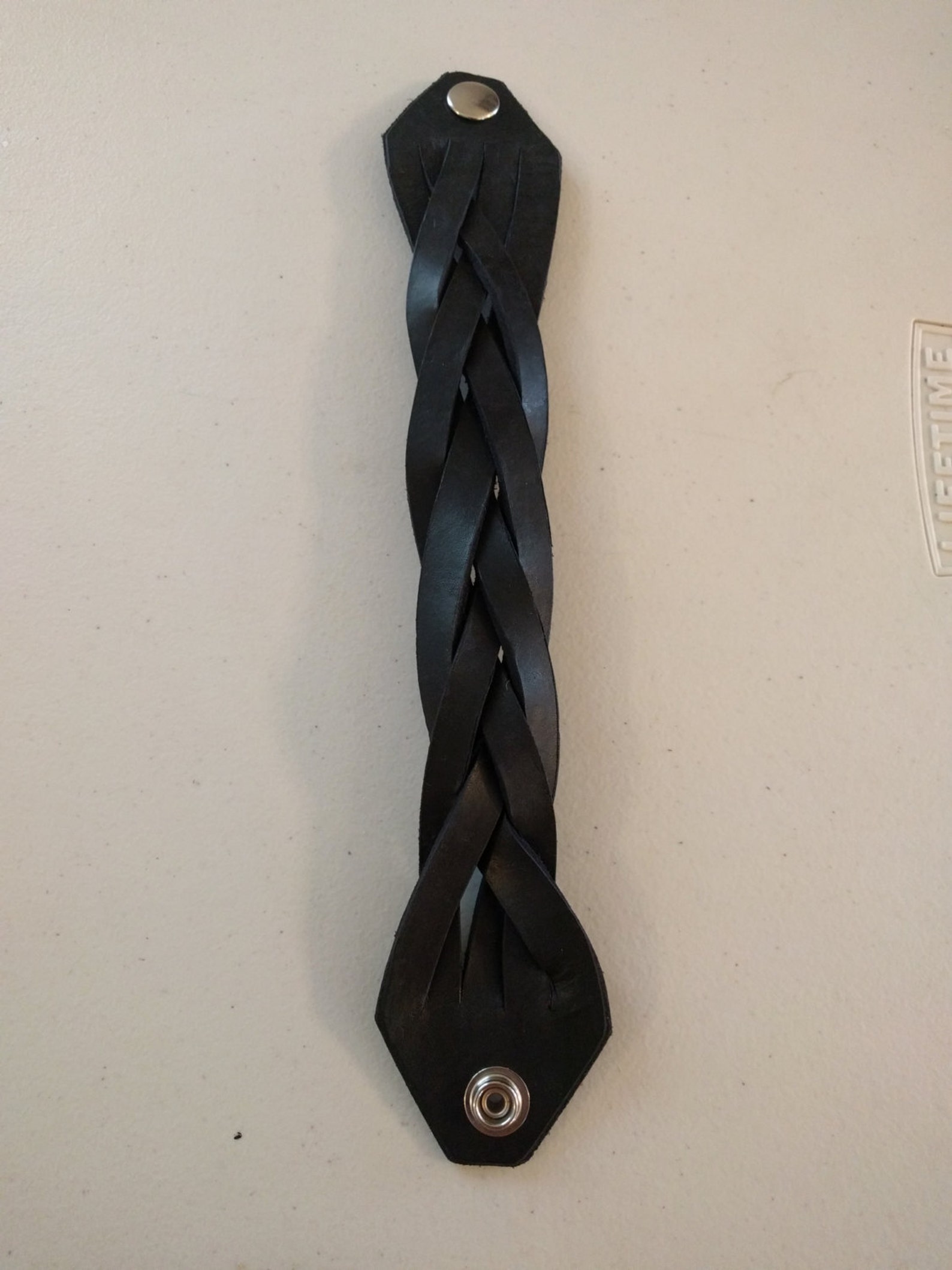 5 Strand Mystery Braid Leather Wristband | Etsy