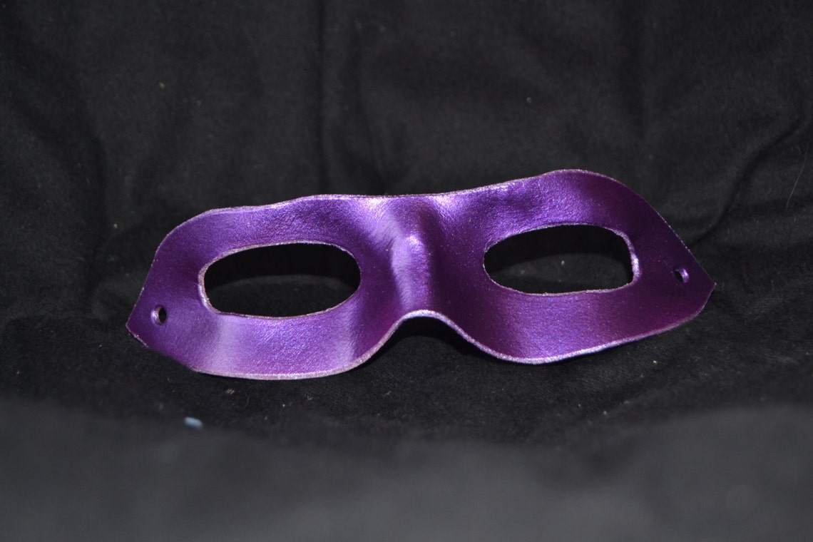 Purple Leather Superhero Mask - Etsy