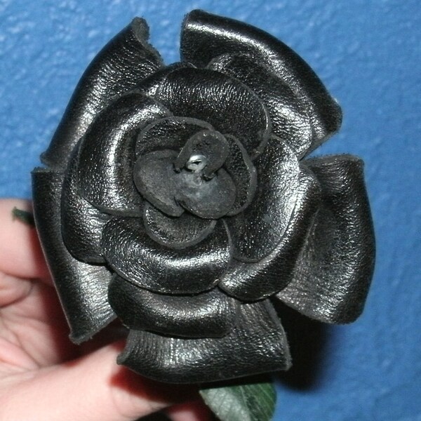 Leather Rose - Etsy