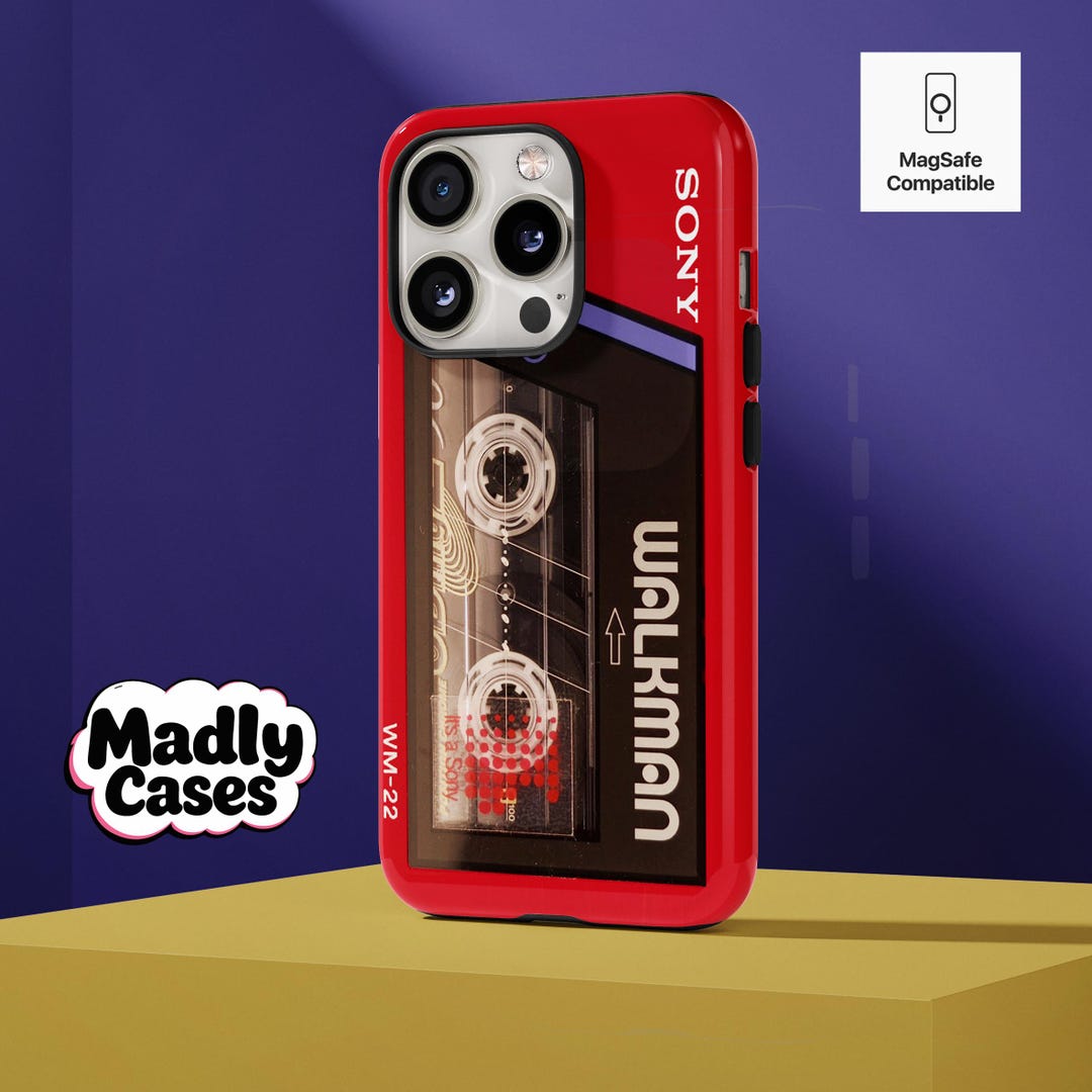 Retro Walkman Mixtape iPhone 17 16 15 Magsafe Case – 80s 90s Music ...