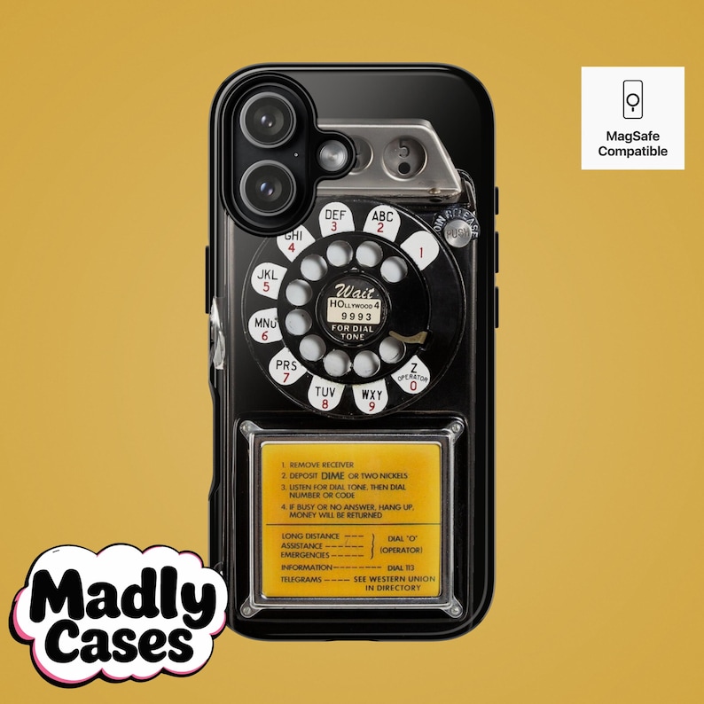 IPhone 17 Magsafe Retro Payphone Case – Realistic 1950s Rotary Dial ...
