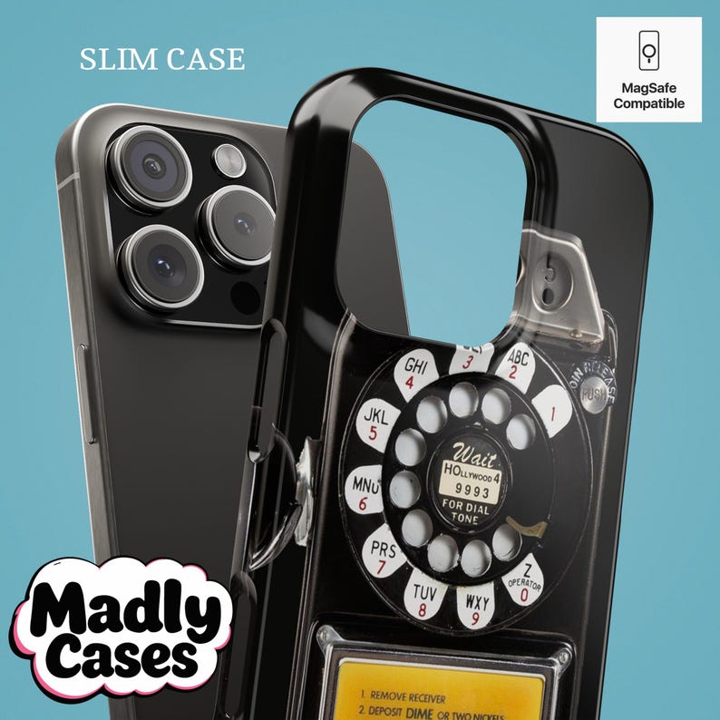 IPhone 17 Magsafe Retro Payphone Case – Realistic 1950s Rotary Dial ...