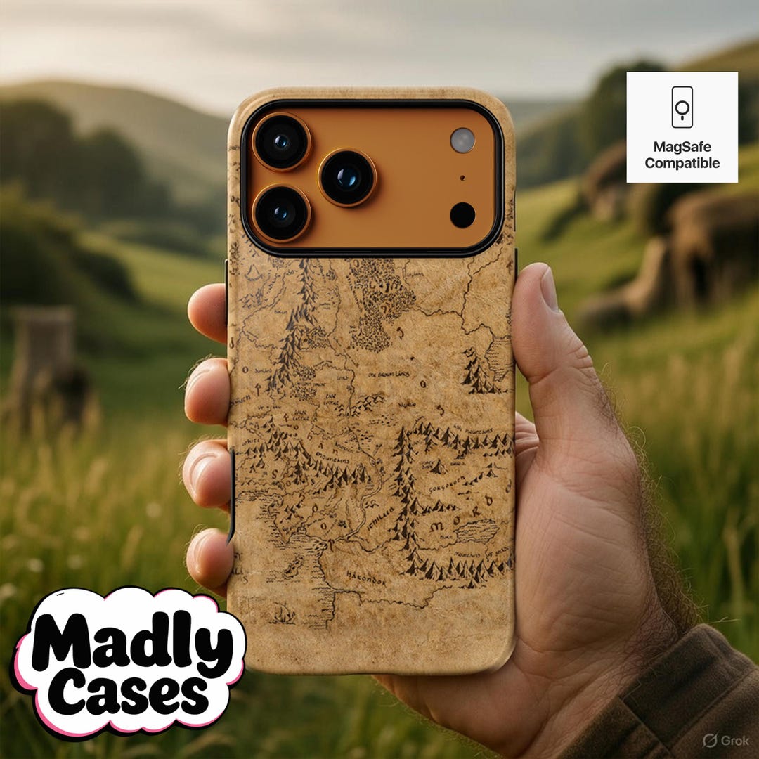 LOR iPhone 17 Magsafe Fantasy World Map Case, Realistic Medieval ...