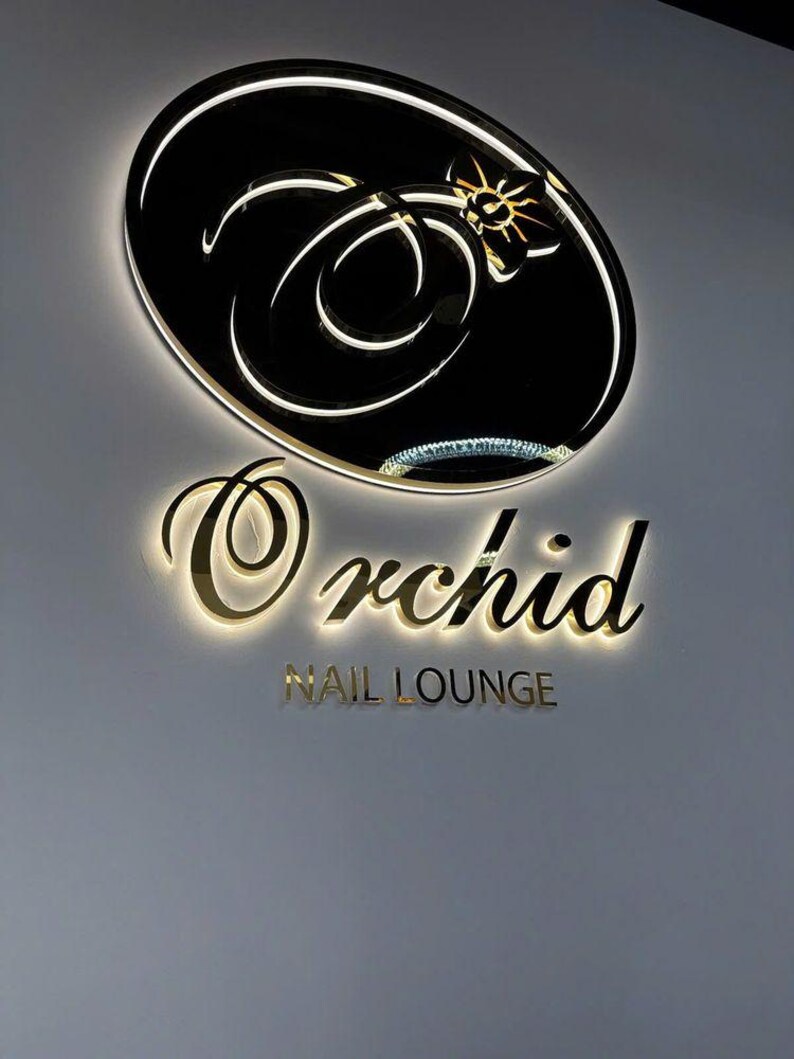 Custom Acrylic Sign, Light up Salon Sign, LED Business Signs, Engraved ...