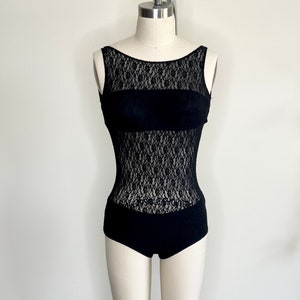 1960s "scandal" Suit Black Swimsuit One Piece Sz Small // Peekaboo ...