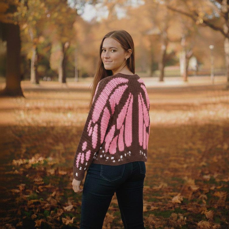 Butterfly Wing Cardigan Crochet Pattern Amigurumi PDF | Oversized ...