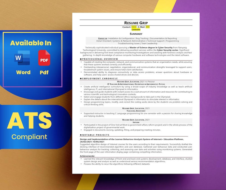 Ats-friendly Resume Template 2026 | Editable Cv | Ats-compatible Simple ...