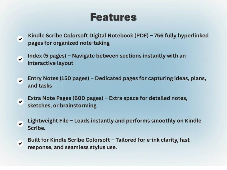 Kindle Scribe Colorsoft Digital Notebook | Hyperlinked Subject Note ...