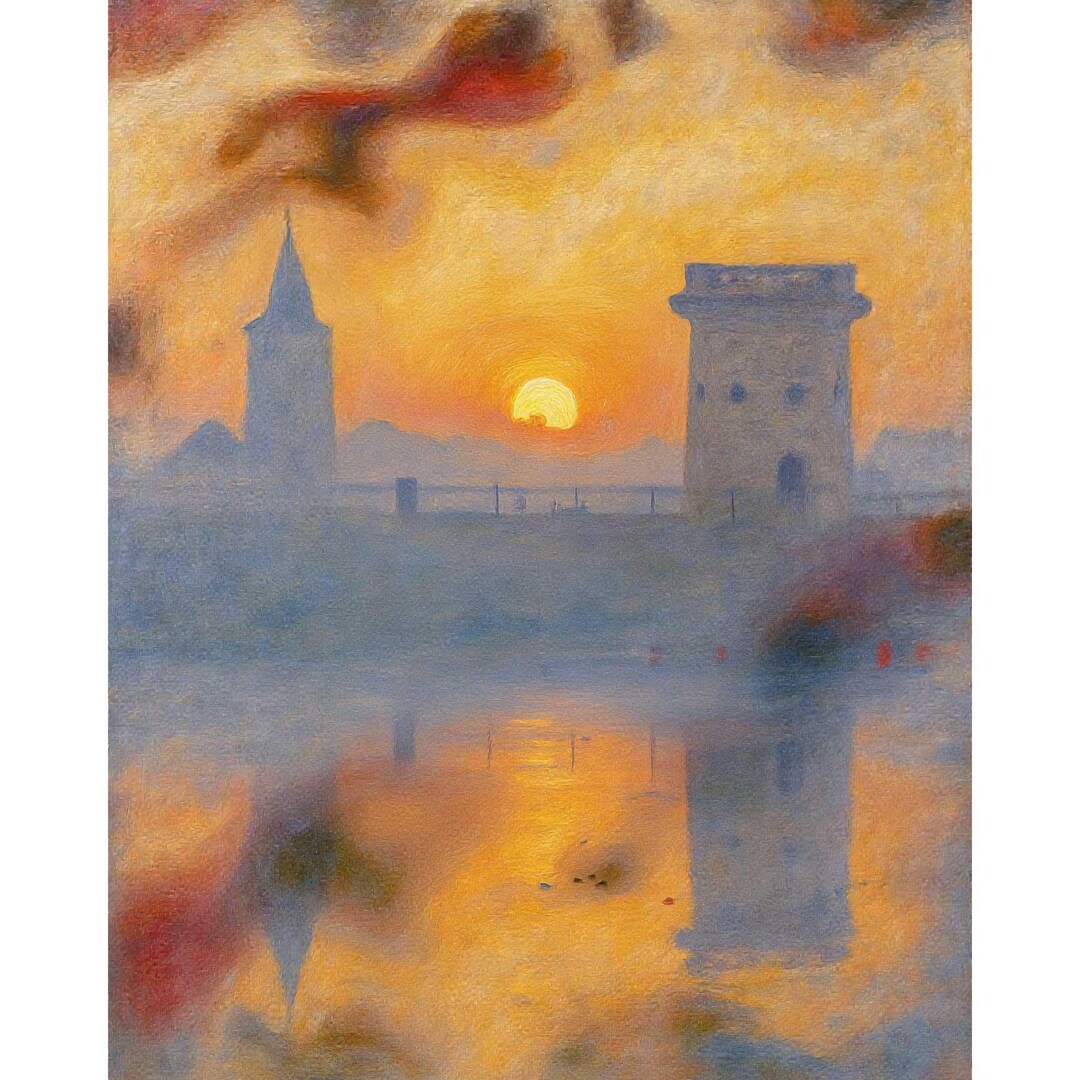 Baltimore Druid Hill Park Sunrise Canvas Print, Moorish Tower Wall Art ...