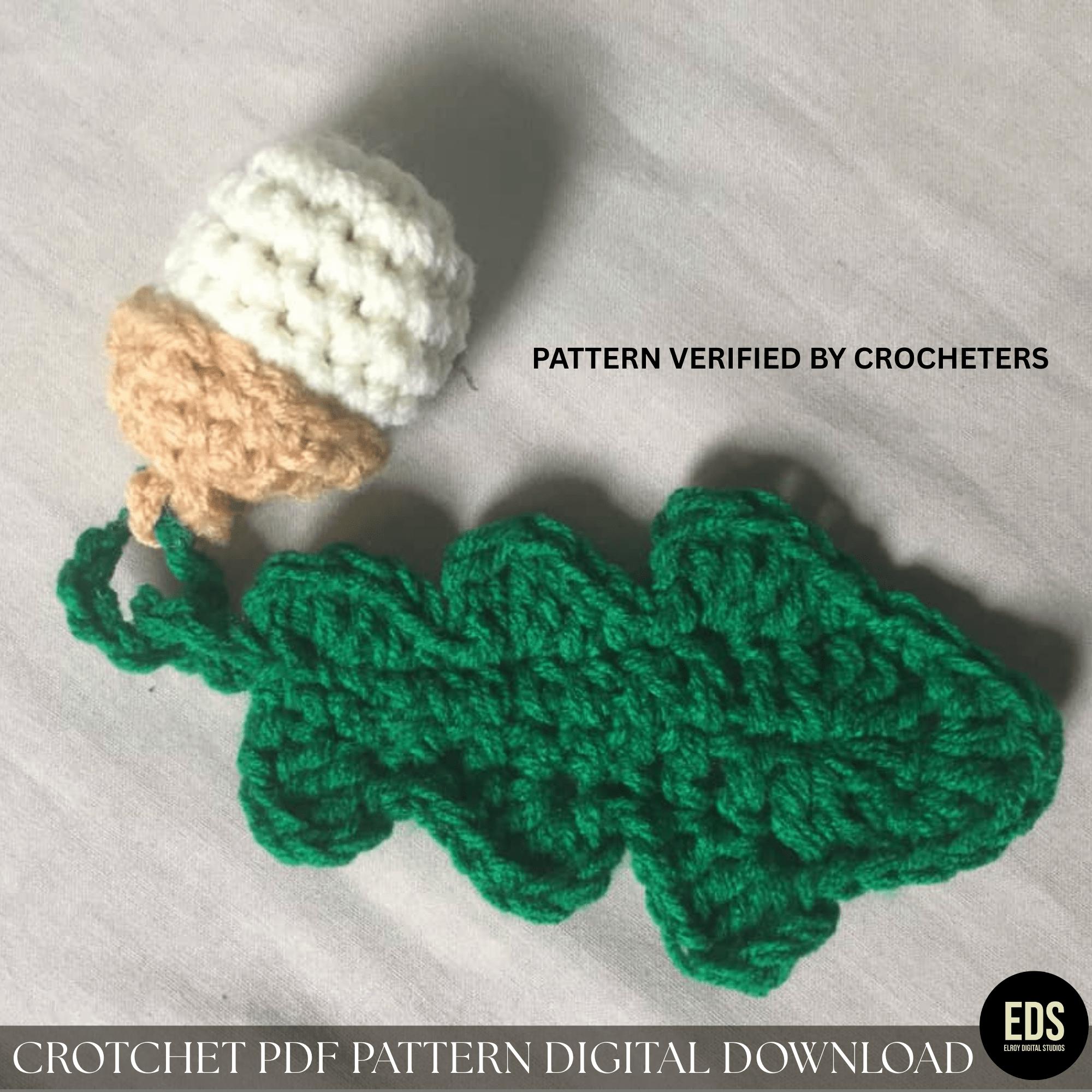 Crochet Pattern Oak Leaves and Acorns Garland Autumn Fall Decor DIY ...