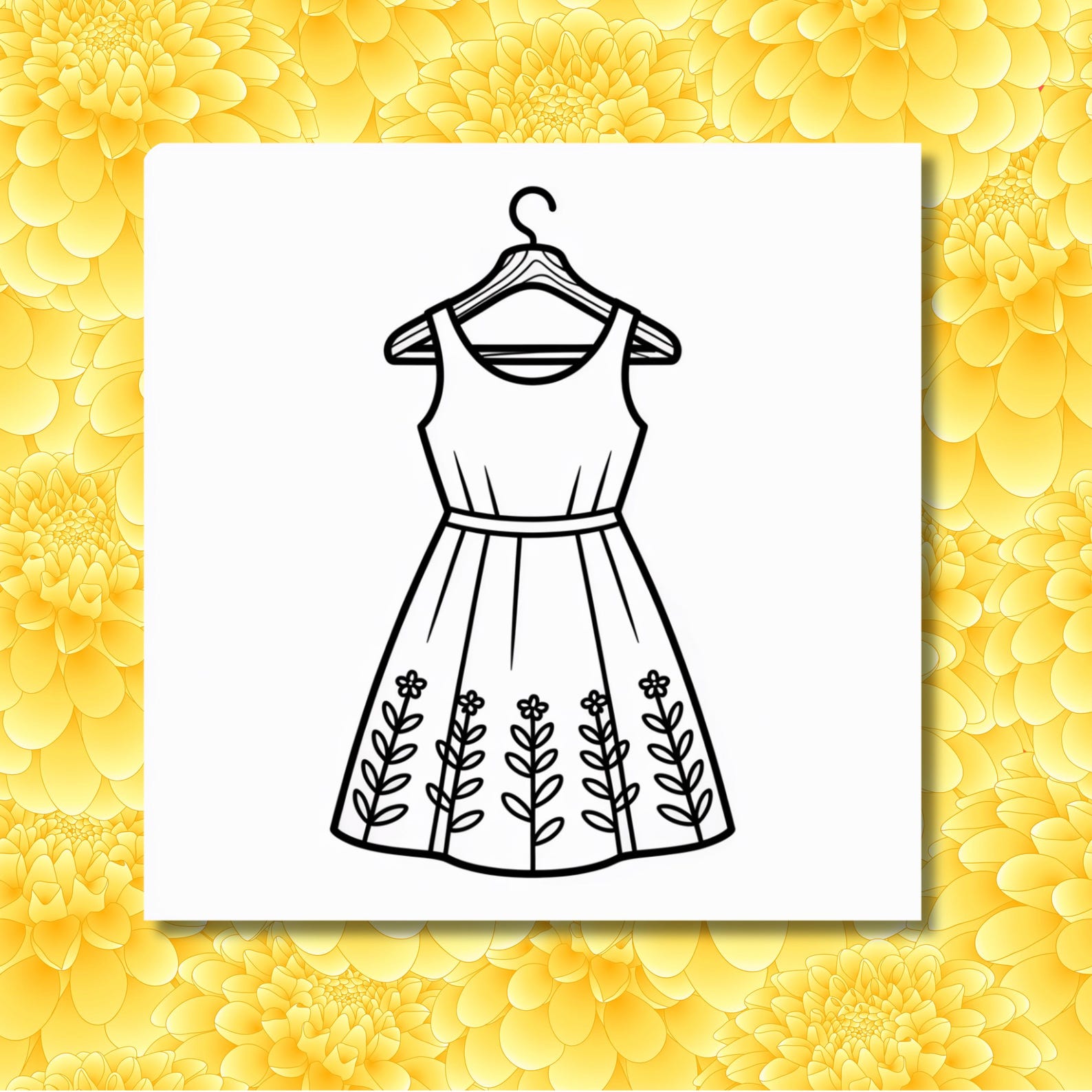 Fashion Coloring Pages Printable – Digital Fashion Coloring Book for ...