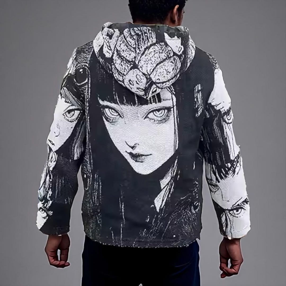 Idra Junji Unisex Hoodie, Horror Anime Hoodie, Anime Full Zipped Hooded ...
