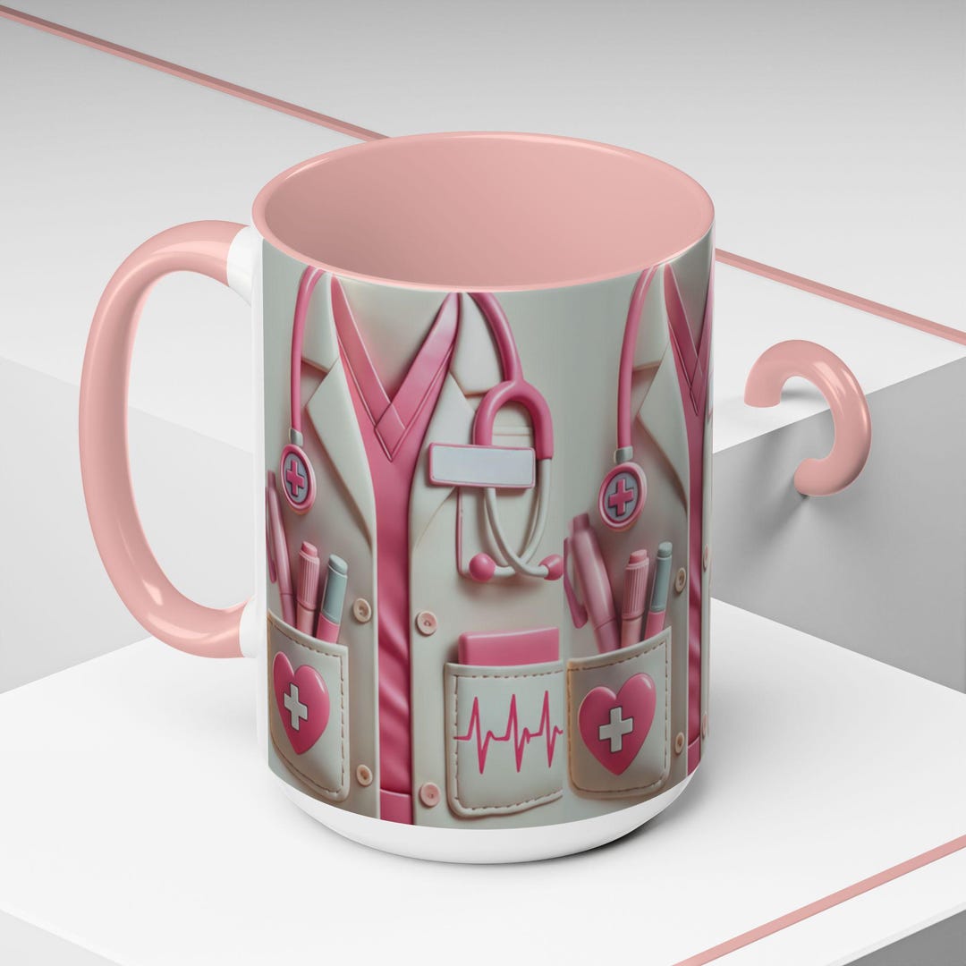 Nurse Life Mug, Nurse Mug, Cute Medical Icons Design, Personalized ...