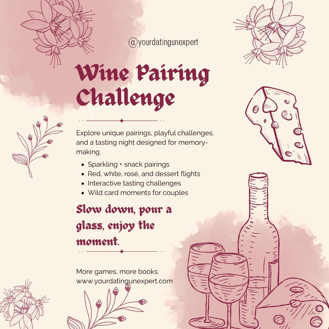 Wine Pairing Challenge Game | Printable Date Night | 10 Boards, 250 ...